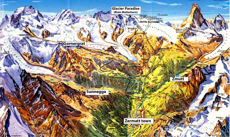 Zermatt Hiking Map